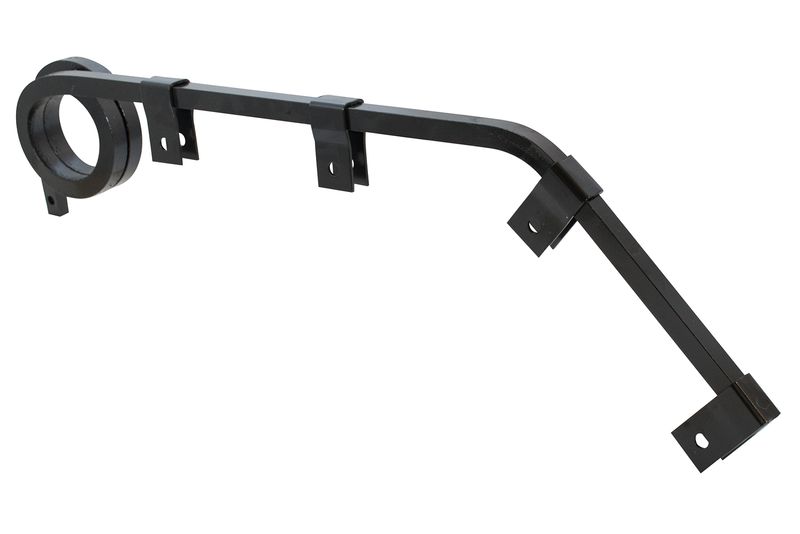 Mud Flap Bracket, 3/4" Shortie Bar Type, Double Coil, Curbside, Single