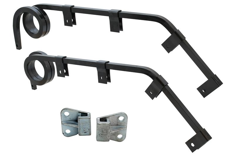 Mud Flap Bracket, 5/8" Shortie Bar Type, Double Coil, End Mount, Pair