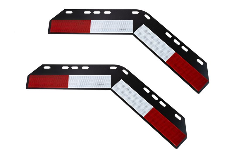 Universal Conspicuity Plate, Shortie, Black E-Coat, 2 Plates